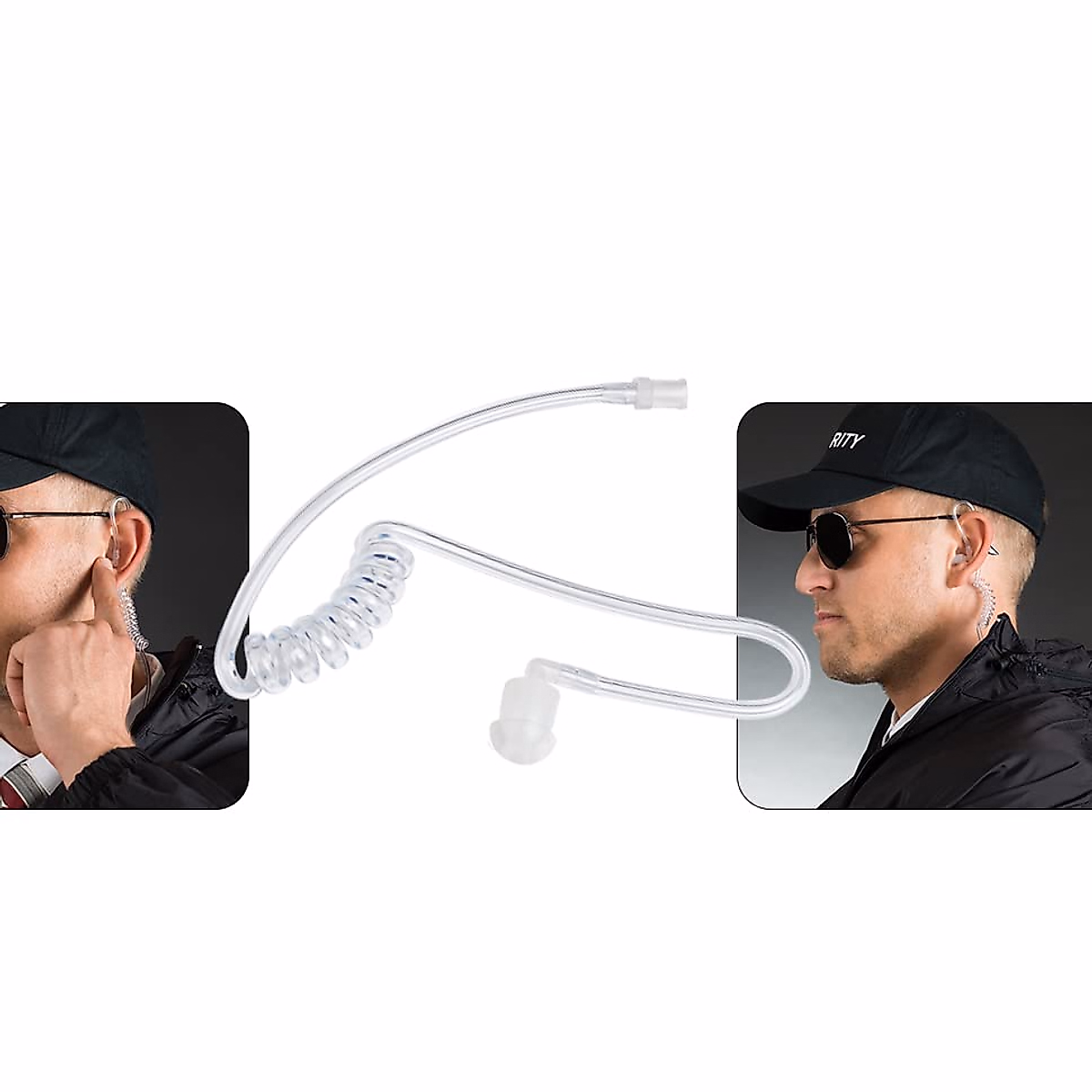 Replacement Clear Acoustic Coil Tube for Motorola Kenwood Walkie Talkie Surveillance Earpiece Two Way Radio Headset, Pack of 3