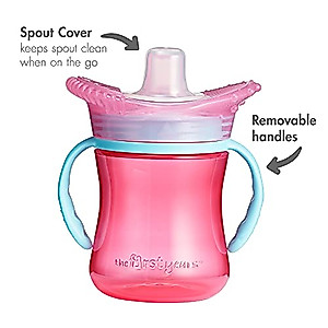 The First Years SenseAbles Teethe-Around Silicone Sensory Trainer Cup, 7 oz - Pink
