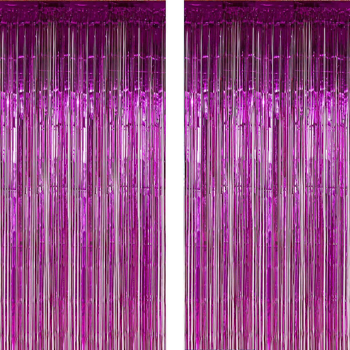 Twinkle Star 2 Pack Photo Booth Backdrop 3FT x 8FT Metallic Tinsel Foil Fringe Curtains Environmental Background Streamers for Birthday Wedding Party Christmas Decorations