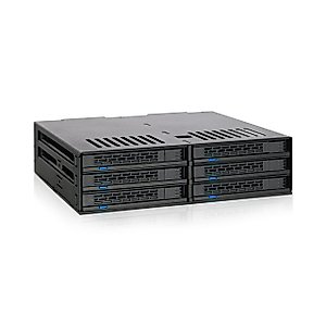 ICY DOCK 6 Bay 2.5” SATA HDD / SSD Hot Swap Tool-Less Backplane Enclosure with Dual Cooling Fan for 5.25” Bay | ExpressCage MB326SP-B