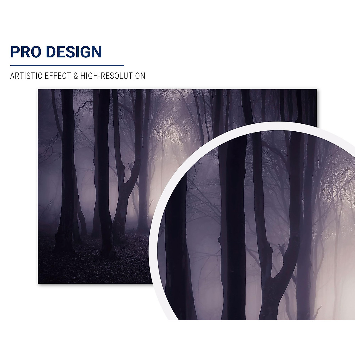 Allenjoy 7x5ft Misty Dark Forest Woods Halloween Backdrop for Photography Gloomy Grove Mystery Background for Portrait Magic Witch Wizard Sorcerer Ghost Themed Party Banner Decors Photo Props