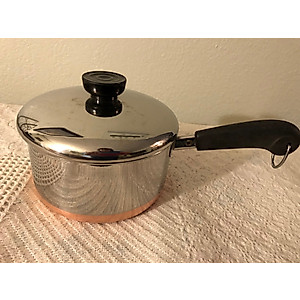 Vtg Revere Ware SS Copper Bottom 1 1/2qt Saucepan