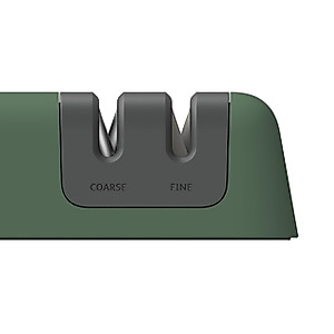 BergHOFF Legacy Two-Stage Knife Sharpener, Non-slip Base, Coarse, Fine, Green