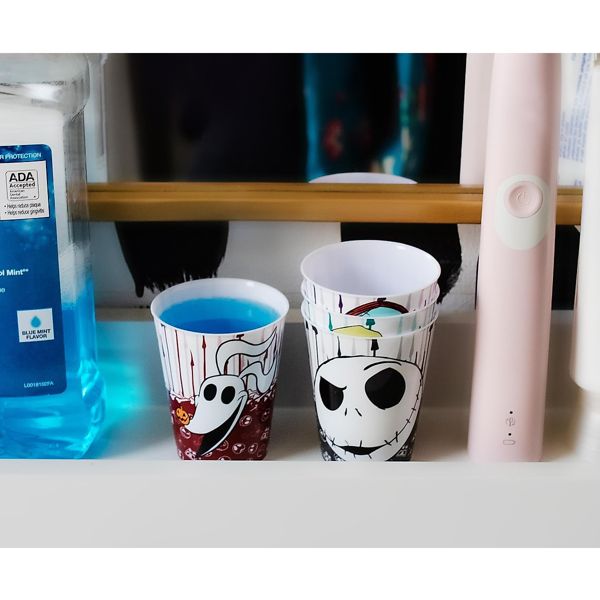 The Nightmare Before Christmas Disney Faces 2-Ounce Plastic Mini Cups | Set of 4