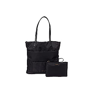 Anne Klein Nylon NS Tote, Black/Black
