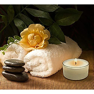 Hyoola Pure Tealight Candles - 100% Natural Candles Non Toxic - 4 Hour Vegan Tea Lights Candles in Clear Cup - 60 Pack