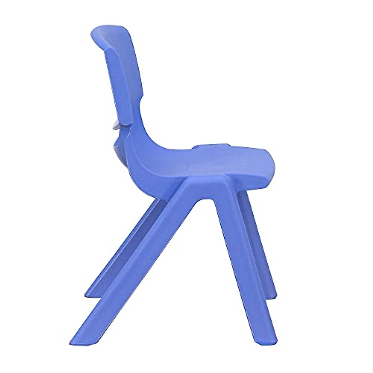 Flash Furniture 4 Pack Blue Plastic Stackable School Chair with 12'' Seat Height