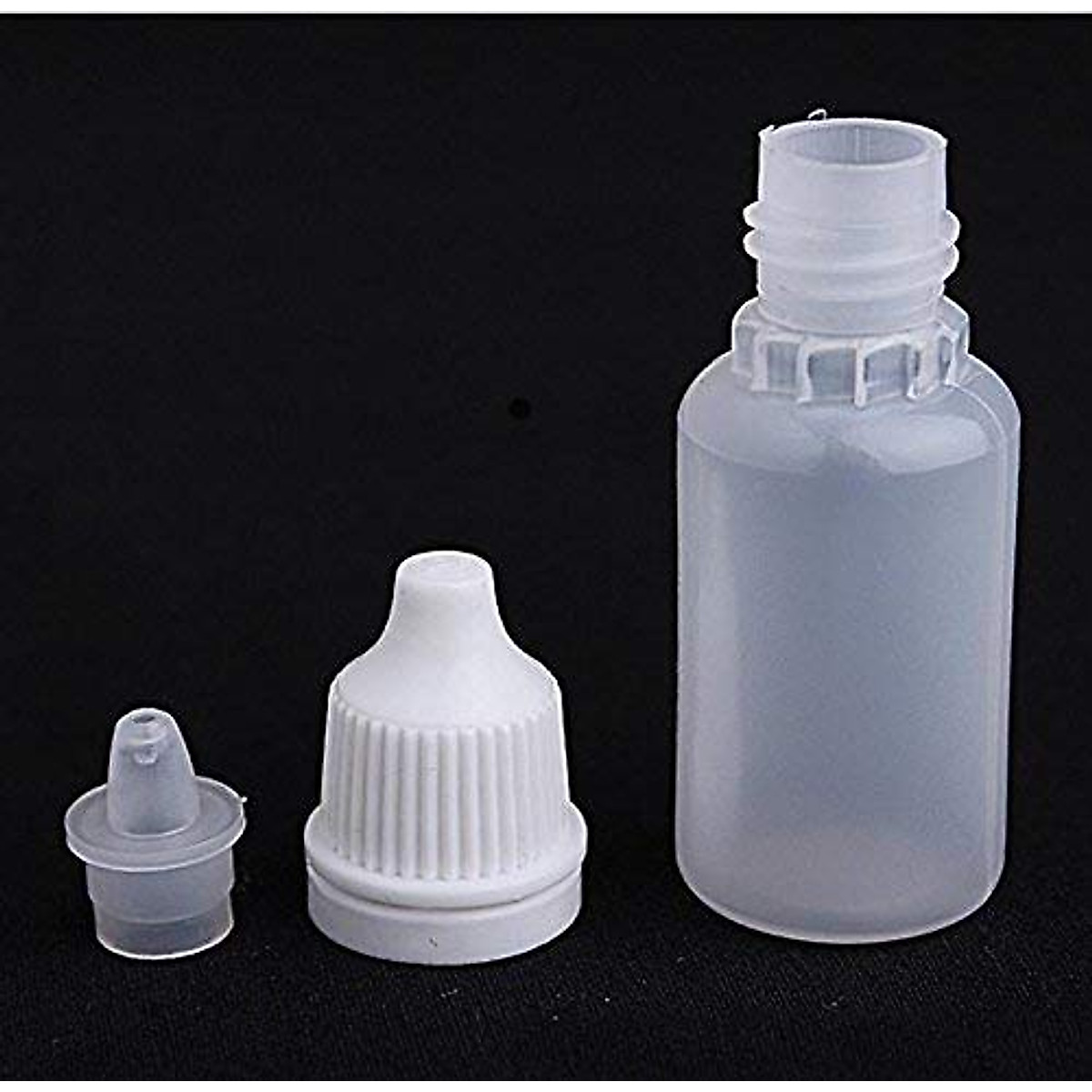 50PCS Empty Refillable Squeezable Plastic Dropper Bottle Eye Liquid Dropper Container Jar Vial Holder with Screw Caps and Plugs for Cosmetic Essential Oil Reagent Lab Drops 15ml/0.5oz