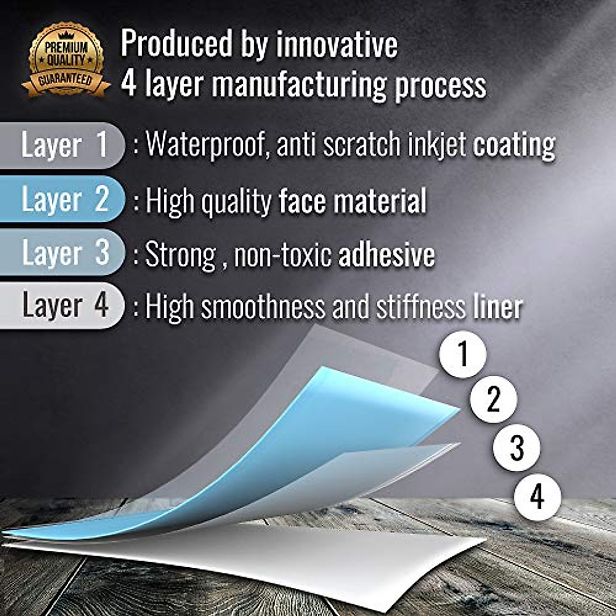 Printable Vinyl Sticker Paper Matte for Inkjet & Laser Printer 15 Sheets White, Decal Paper Tear & Scratch Resistant Quick Ink Dry, Cricut Sticker Paper for Making Labels and Crafts