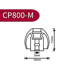 SpinFit Special Pack CP800+CP240 (Medium) - Patented Silicone Eartips for Replacement (2 Pairs) (3.5mm Nozzle Dia.)