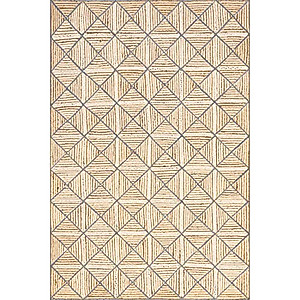 Rugs USA x Lauren Liess Marigold Vintage Tasseled Area Rug, 8' x 10', Brown
