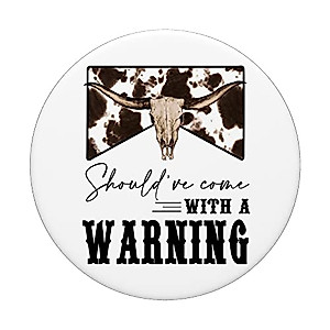 Leopard Cow Skull Should've Come With A Warning Western PopSockets Swappable PopGrip