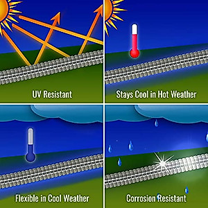 Bernini 50' Metal Garden Hose Lite Super Flexible Garden Hose, Lightweight No Kink Puncture Resistant 304 Stainless Steel Hose With Adjustable Fireman Spray Nozzle & Patented Power Couplers - Pink