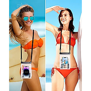 Large Waterproof Phone Pouch, Floating Dry Bag for iPhone 14 13 12 Pro Max Galaxy S22 S21 Large Capacity Waterproof Bag Sunscreen Glasses Storage Universal Dry Pouch for Swimming Rafting Boating