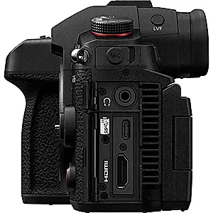 Panasonic Lumix GH6 Mirrorless Camera (DC-GH6BODY) + Sony 64GB Tough SD Card + Card Reader + Case + Flex Tripod + Hand Strap + Memory Wallet + Cap Keeper + Cleaning Kit (Renewed)