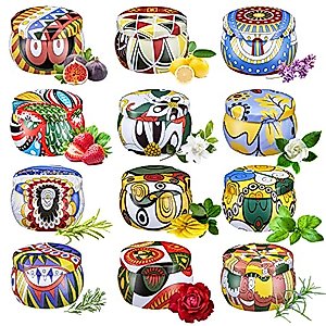 Set of 12 4.4OZ Scented Candles Bulk, Strong Aromatherapy Soy Candle for Home, Romantic Decorations Gifts for Women on Christmas, Holiday, Birthday or Anniversary