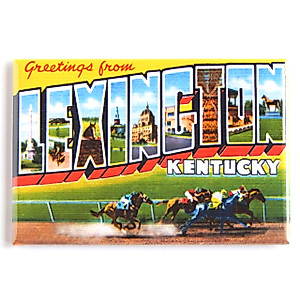 Greetings from Lexington Kentucky Fridge Magnet (1.75 x 2.75 inches) Style B