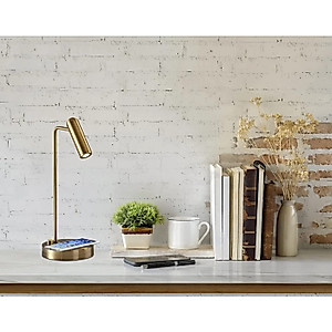 Adesso 3162-21 Kaye LED Desk Lamp Wireless Charging, 7W LED, 5W QI, USB Port, Indoor Lighting Lamps