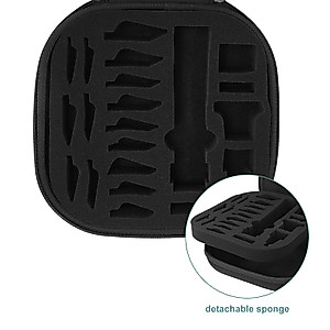 MOSISO Hard Travel Carrying Case Compatible with Philips Norelco Multigroom Beard Trimmer Series 7000, MG7750/49, Waterproof Shockproof EVA Organizer Storage Bag with Handle & Cleaning Brushes, Black