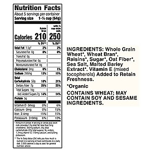 Cascadian Farm Organic Raisin Bran Cereal, 12 oz (10 Pack)