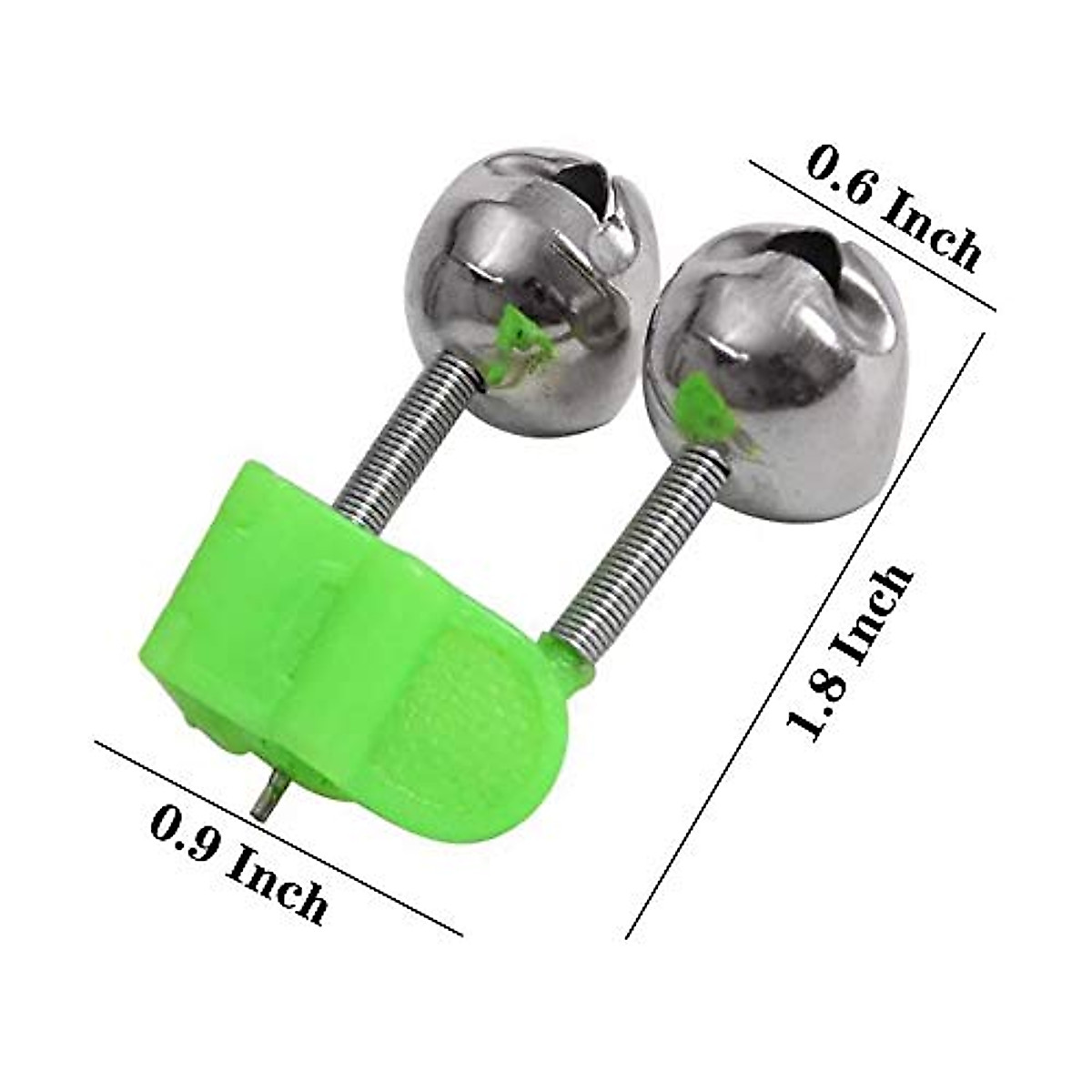 KISEER 50 Pcs Plastic Fishing Bells Clips Fishing Rod Alarm with Dual Alert Bells