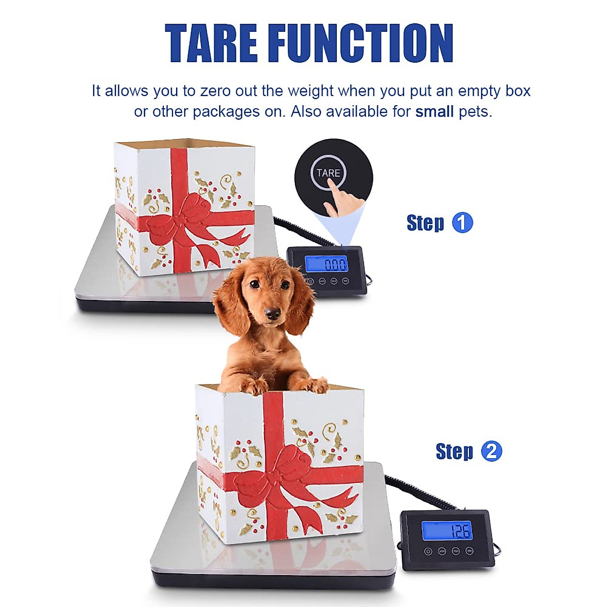 Fuzion Shipping Scale 360lb with High Accuracy, Stainless Steel Heavy Duty Postal Scale with Timer/Hold/Tare, Digital Postage Scale for Packages/Luggage/Post Office/Home, Battery & DC Adapter Included