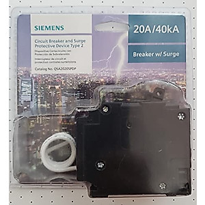 QSA2020SPDP, SIEMENS, 40892280784, SURGE (2)20A 1P 120V BREAKERS AND SPD