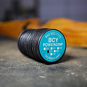 BCY Black Powergrip Archery Bow String Serving .018