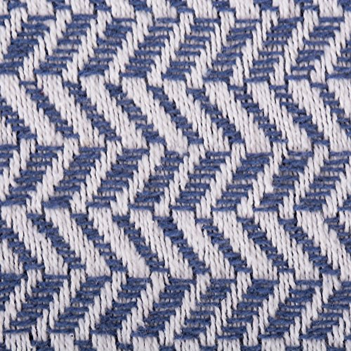 DII Modern Farmhouse Cotton Herringbone Blanket Throw with Fringe for Chair, Couch, Picnic, Camping, Beach, & Everyday Use, 50 x 60 - French Blue