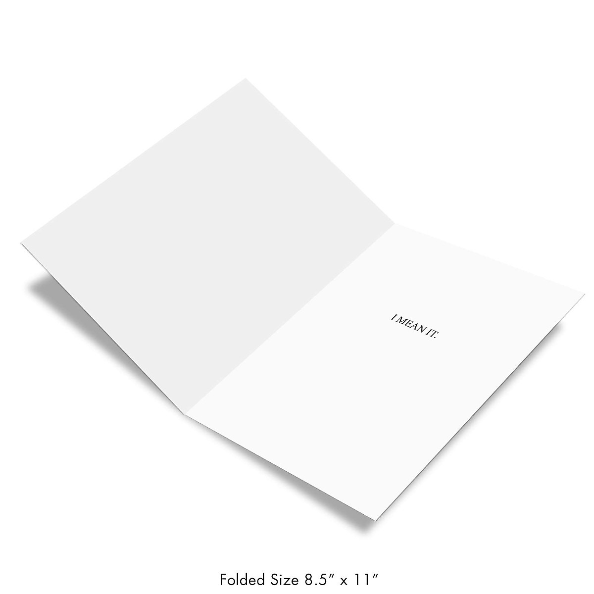 NobleWorks - Big Funny Thank You Card (8.5 x 11 Inch) Bold Appreciation Greeting Card - No Thanks To You J8680