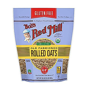 Bob's Red Mill Gluten Free Organic Old Fashioned Rolled Oats, 2 LB (Pack of 3)