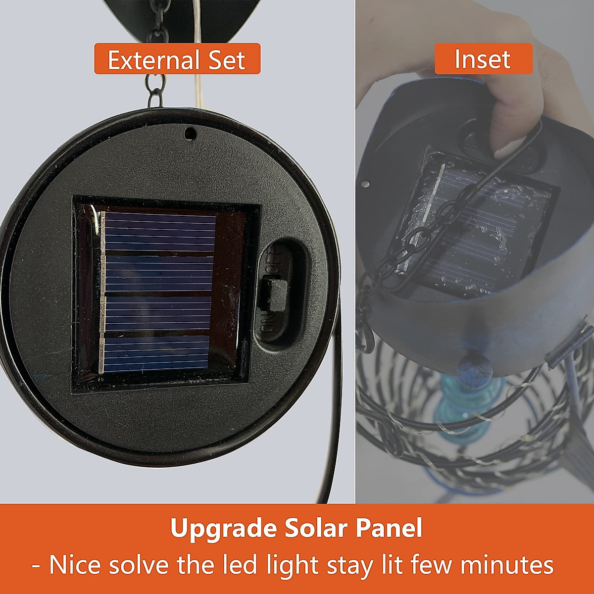 Outdoor Lights for Patio Garden Decor - Metal Solar Fish Hanging Decoration - Solar Lamp Decorative Yard Art - Pretty Nice Lantern for Man Woman Holiday Gift Ideas | Waterproof Warm LED Lighting