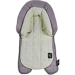 Long-Ci 2-in-1 Baby Insert Cushion Pad with Head Neck Body Support Pillow in Plush Terry for Newborn (Pink Beige)