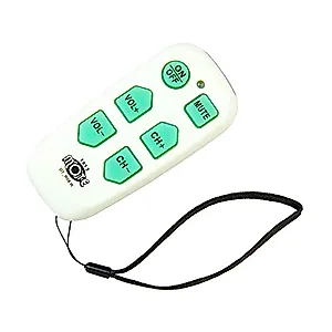Universal Big Button TV Remote - EasyMote | Backlit, Easy Use, Smart, Learning Television & Cable Box Controller, Perfect for Assisted Living Elderly Care. White TV Remote Control