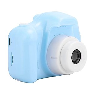 DAUERHAFT Kids Camera Toys, Mini Camera Kids Selfie Camera Rechargeable Recording Videos with 2.0in Color Screen Cartoon Photo Frames for Birthday Gifts(Blue)