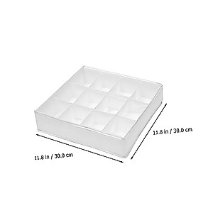 Zerodeko 1pc Underwear Storage Box Bra Organizer Foldable Storage Bin Desk Dividers Dresser Drawer Divider Collapsible Storage Boxes Makeup Storage Drawers 12 Cells Underwear Organizer Sock