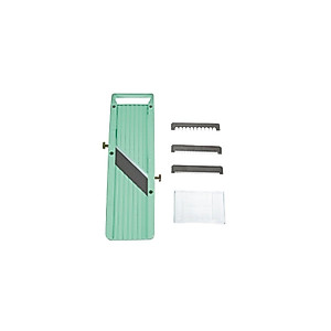 Vogue Japanese Handheld Mandoline Vegetable Food Slicer | Includes 3 x Interchangeable Blades and Safety Guard | D445