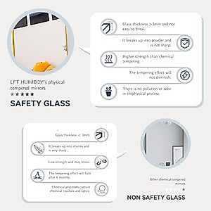 LFT HUIMEI2Y Full Length Mirror 71"x32", Standing Hanging or Leaning Against Floor Tempered Mirrors, Wall-Mounted Full Body Dressing Mirror with Aluminum Alloy Frame for Living Room, Bedroom, Black