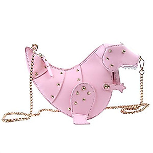 LUI SUI Women Dinosaur Shape Shoulder Bag Rivet Chic Purse Whale Animal Bags Novelty Crossbody Bags For Girls