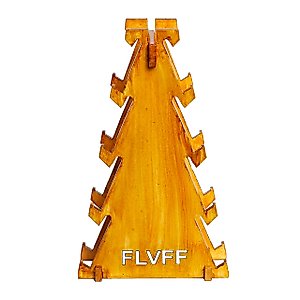 FLVFF Fingerboard Display Rack Storage Organizer Exhibit Finger Skate Rail ramps and Parks (RA2) (Brushed Light Brown)