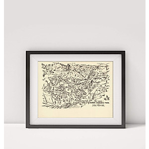 Infinite Photographs 1946 Map of |The Valley, Yosemite National Park|Yosemite National Park|Title: The Valley, Yosemite N