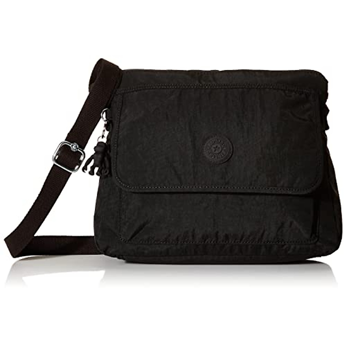 Kipling womens WomenÂ’s Aisling Bag, Lightweight Everyday Purse, Nylon Shoulder Crossbody Bag, Black Noir, 12 L x 8.87 H 4 D US
