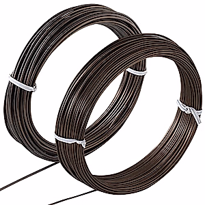 Wazakura Anodized Aluminum Bonsai Wire Kit 2 Sizes (1.5mm + 2.0mm) Made in Japan, 2 Roll Bonsai Training Wire Starter Set - 1.5mm & 2.0mm, Brown