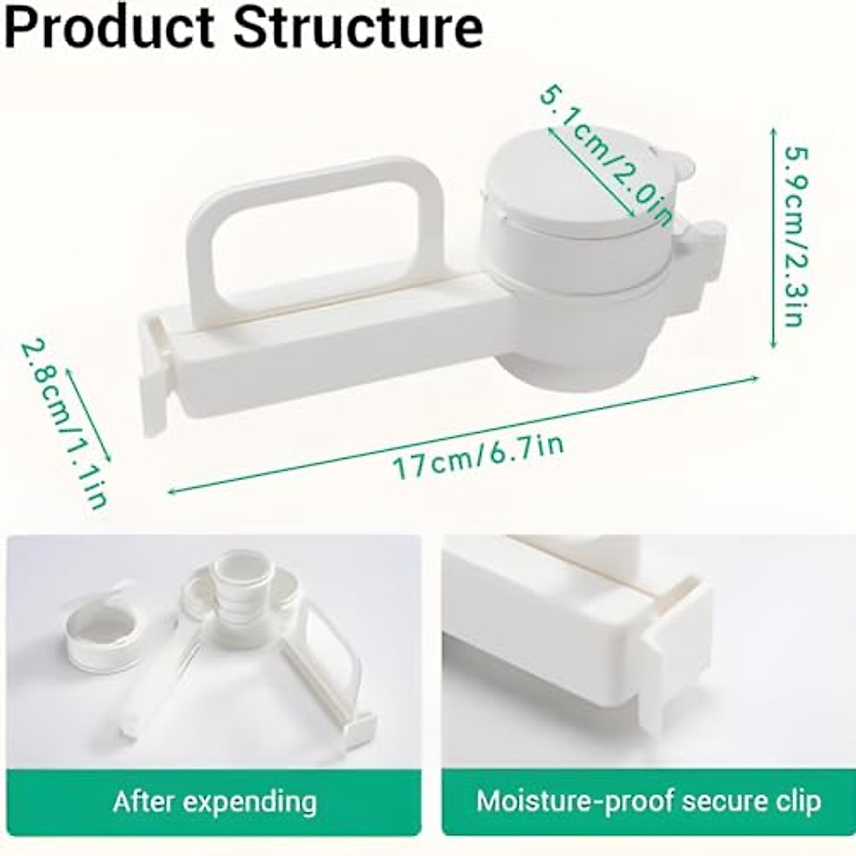 BOOLSFMAM Food Bag Sealing Clip with Pour Spout, Chip Bag Clips Set, Food Clips to Seal Pour Food Storage Bag Clip with Spout for Cereal, Snacks, and More (4)