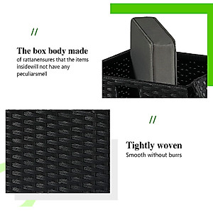 YIYAN 2 Pieces Outdoor Patio Ottomans, PE Rattan Foot Stool with Storage All Weather Outdoor Ottomans Footrest Seat with Removable Cushion(Grey)