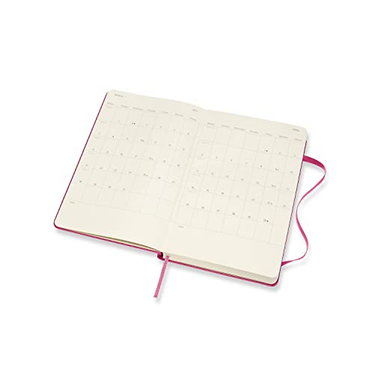 Moleskine Weekly Planner 2022, 12-Month Weekly Diary, Weekly Planner and Notebook, Hard Cover, Large Size 13 x 21 cm, Colour Bougainvillea Pink, 144 Pages