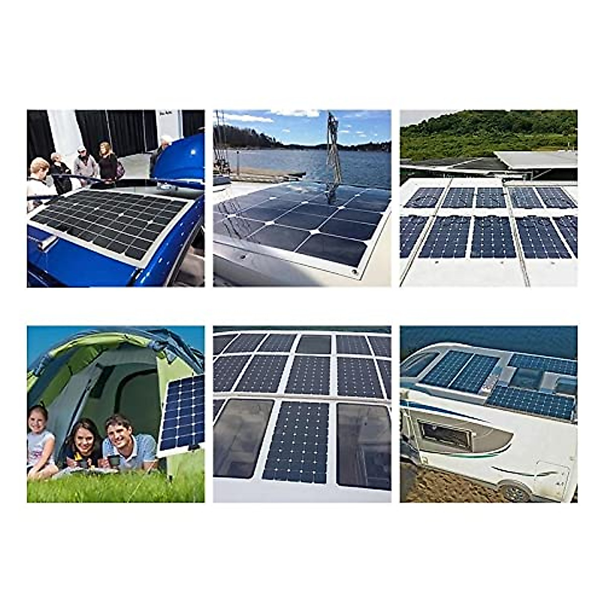 300W Solar Panel Kit 12V with 30A/60A Controller Flexible Monocrystalline Solar Cell Battery Charger for Car Yacht RV Camping (300W 60A Controller)