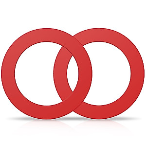 Flush Valve Seal for Mansfield, 2 Pack Upgraded Silicone Material Mansfield Toilet Replacement Parts, Tank Gasket for 210 and 211, Equivalent to 630-0030 Red