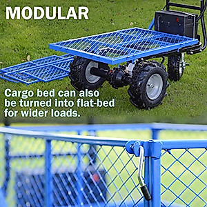 Landworks Utility Cart Hand Truck Power Wagon Super Duty Electric 500W Battery Driven Max 500Lbs Load and 1000Lbs Towing