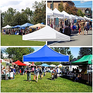 Waterproof Gazebo Top Cover Replacement Canopy Top 420D Oxford Cloth Tent Top Cover for Pop-Up Canopy Tent (2.9 * 2.9m) White (Top Only).